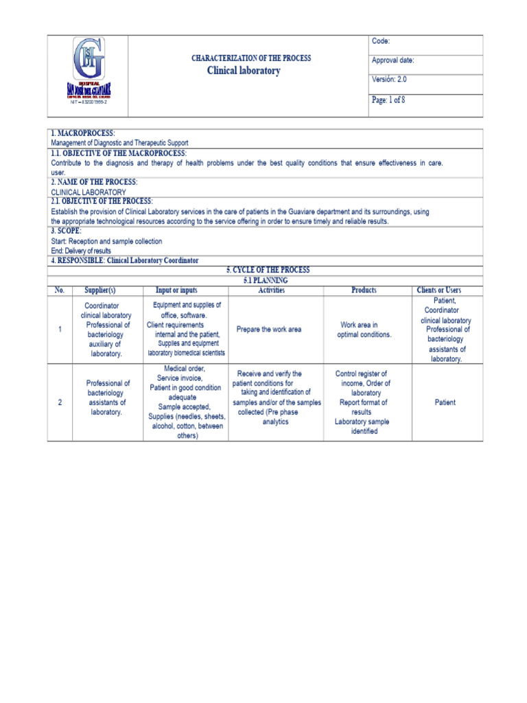 Clinical Laboratory Process Overview | PDF | Medical Laboratory ...