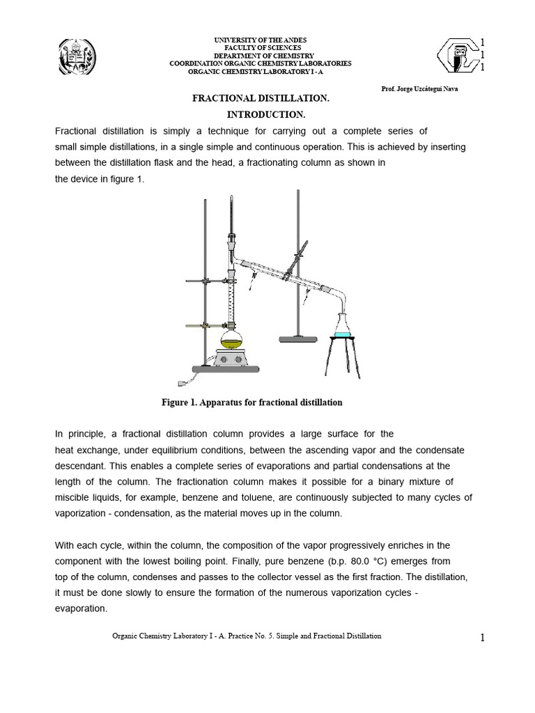 FRACTIONAL DISTILLATION | PDF | Distillation | Vapor