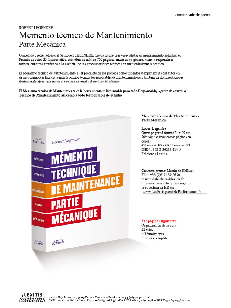 CP Memento Técnica de Mantenimiento Mecánico | PDF | Rodamiento (Mecánico) | Ingeniería mecánica