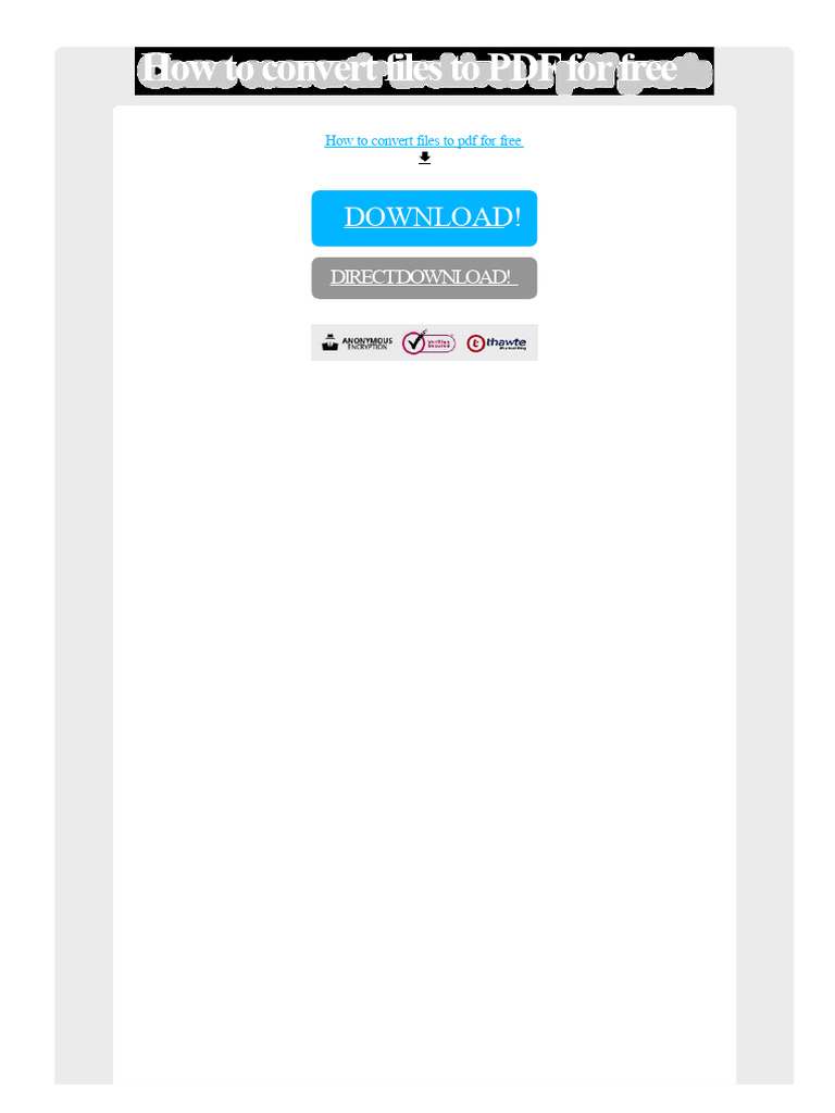 How to Convert Files to PDF for Free | PDF | Microsoft Word | Microsoft ...
