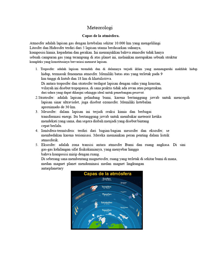 Struktur dan Lapisan Atmosfer Bumi | PDF