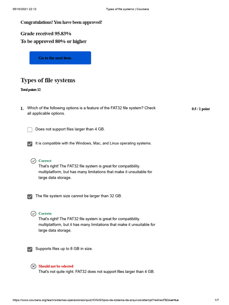 File System Types - Coursera | PDF | File System | Computer File