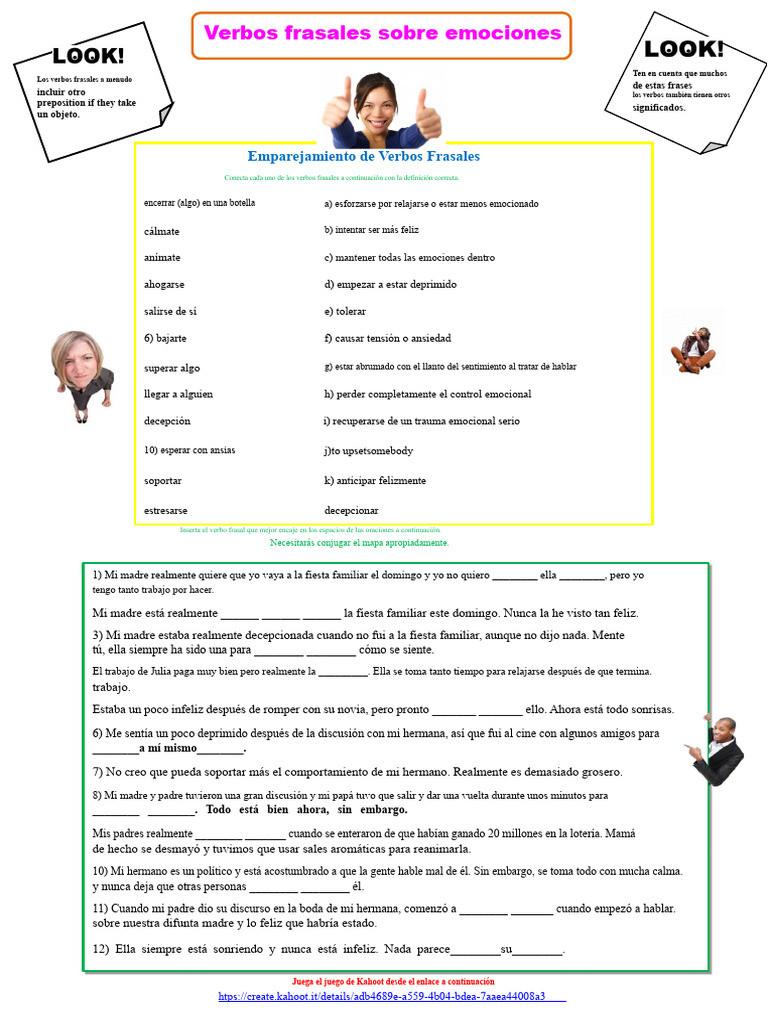 Verbos Compuestos Sobre Emociones | PDF | Verbo | Las emociones