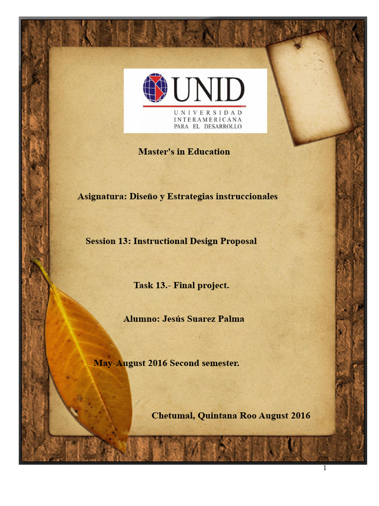 Instructional Design Proposal for Math | PDF | Instructional Design ...