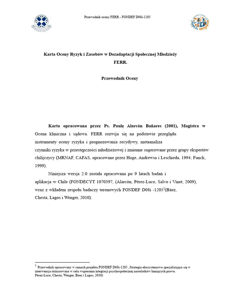 Przewodnik Oceniający FERR 2011rev | PDF