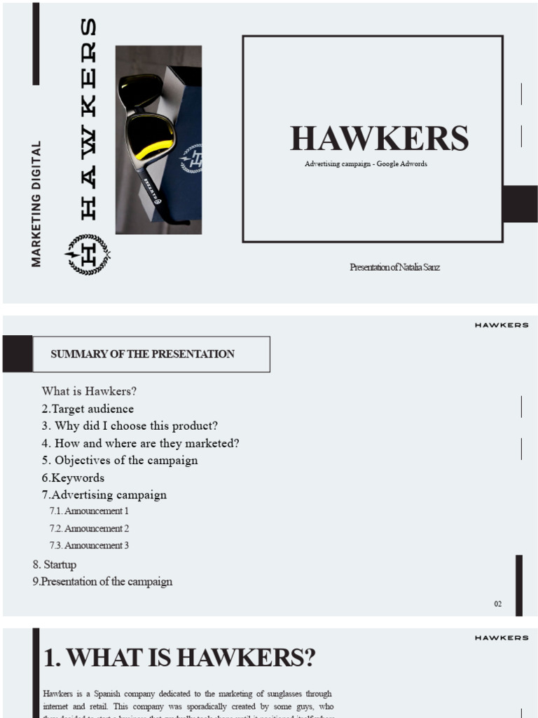 HAWKERS advertising campaign | PDF | Advertising | Sunglasses