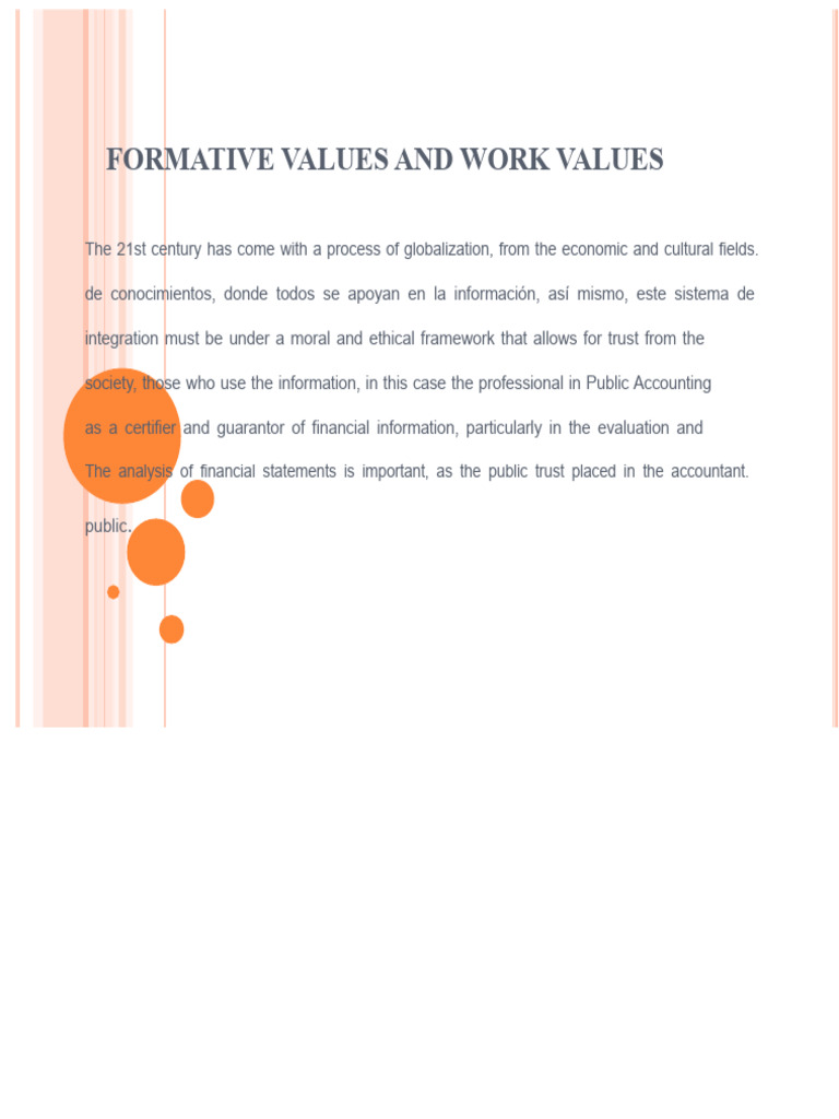 Formative Values and Work Values | PDF | Value (Ethics) | Confidentiality