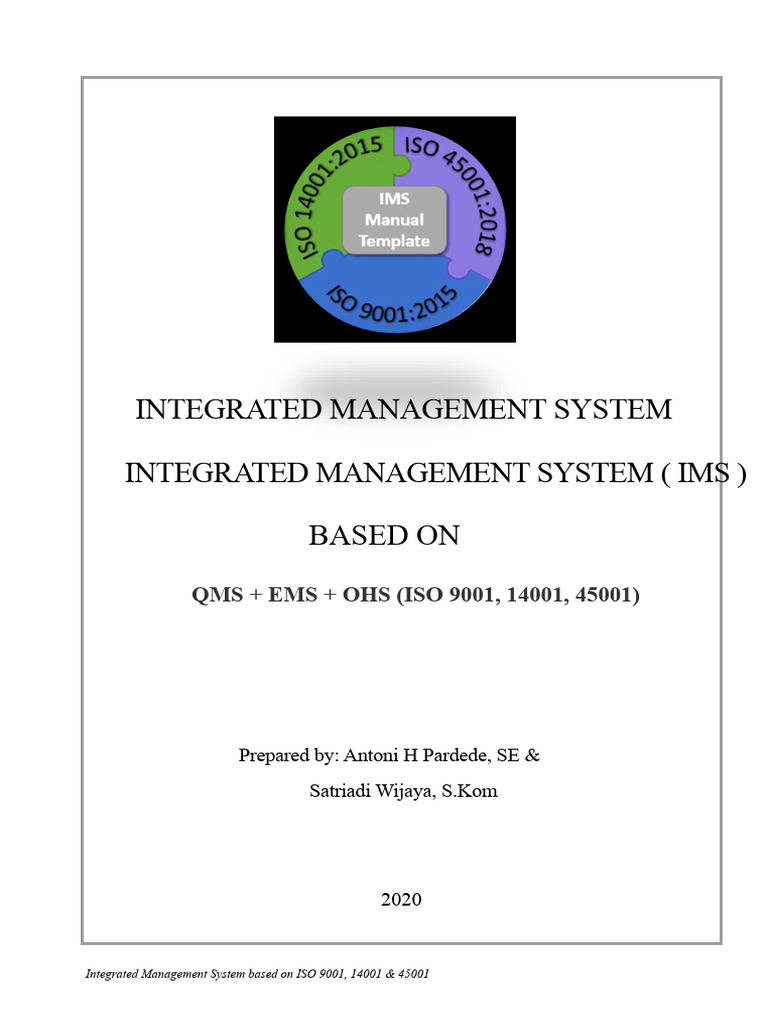 SMI Manual (Integrated Management System 9001-14001-45001) | PDF | Risk ...
