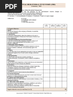 Frontal Behavioral Inventory Assessment | PDF | Caregiver | Mental And ...
