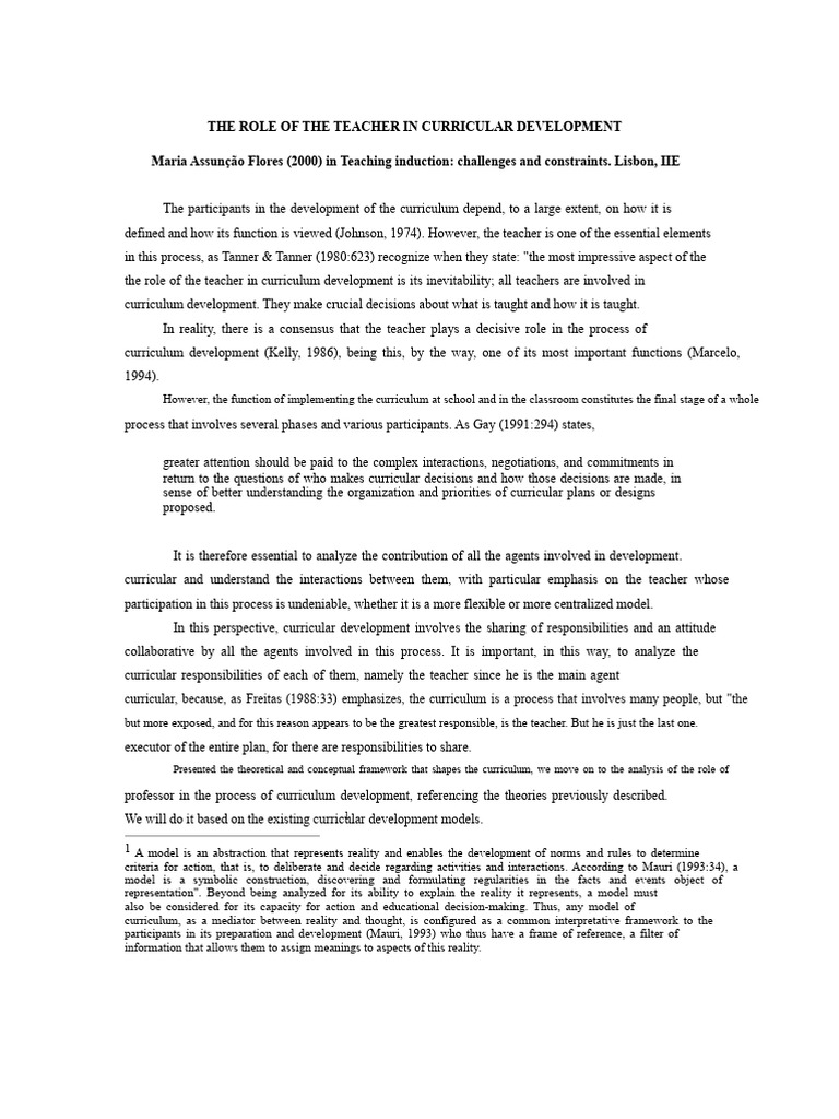 The Role of The Teacher | PDF | Curriculum | Teachers