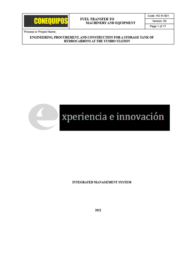 Fuel Transfer Procedures for Yumbo Station | PDF | Personal Protective ...