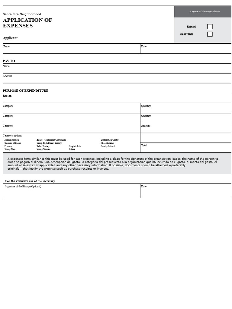 Expense Request Form PDF | PDF