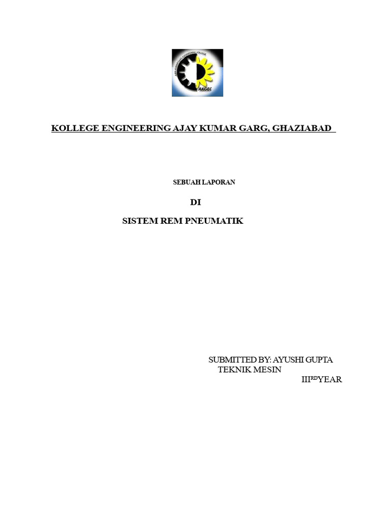 Sistem Rem Pneumatik | PDF