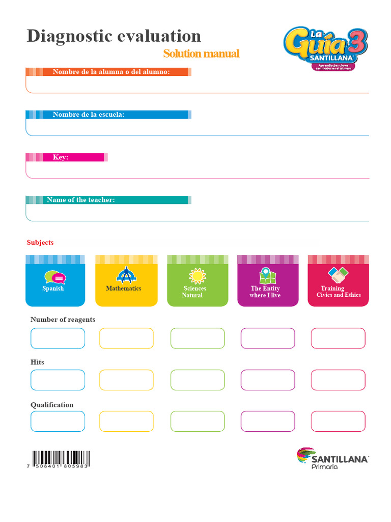 Diagnostic Evaluation for Spanish and Math | PDF | Water | Earth