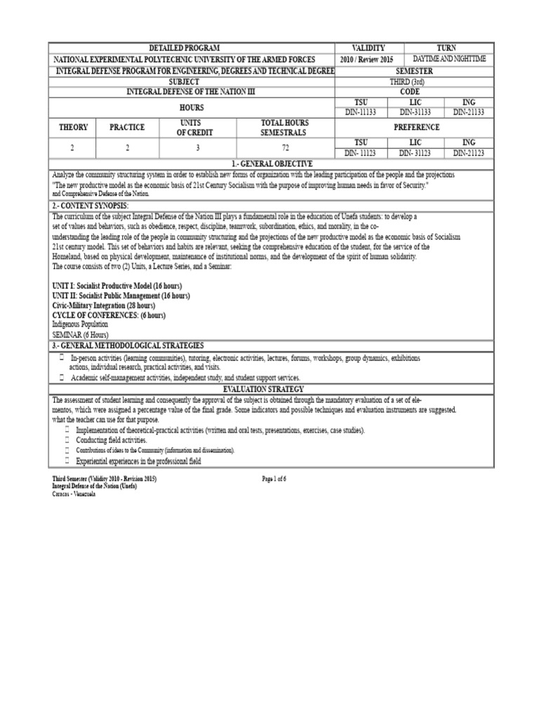 3rd Semester Integral Defense | PDF | Venezuela | Lecture