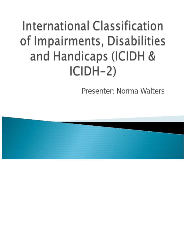Entendendo ICIDH e ICIDH-2: Definições e Aplicações | PDF | Sociologia ...