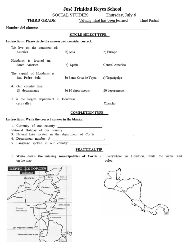 Third Grade Social Studies Quiz | PDF