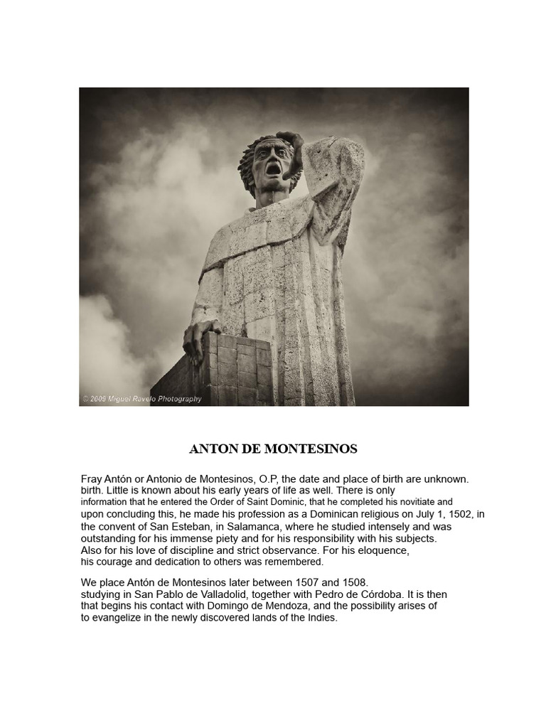 Antonio de Montesinos 97 PDF | PDF | Sermon