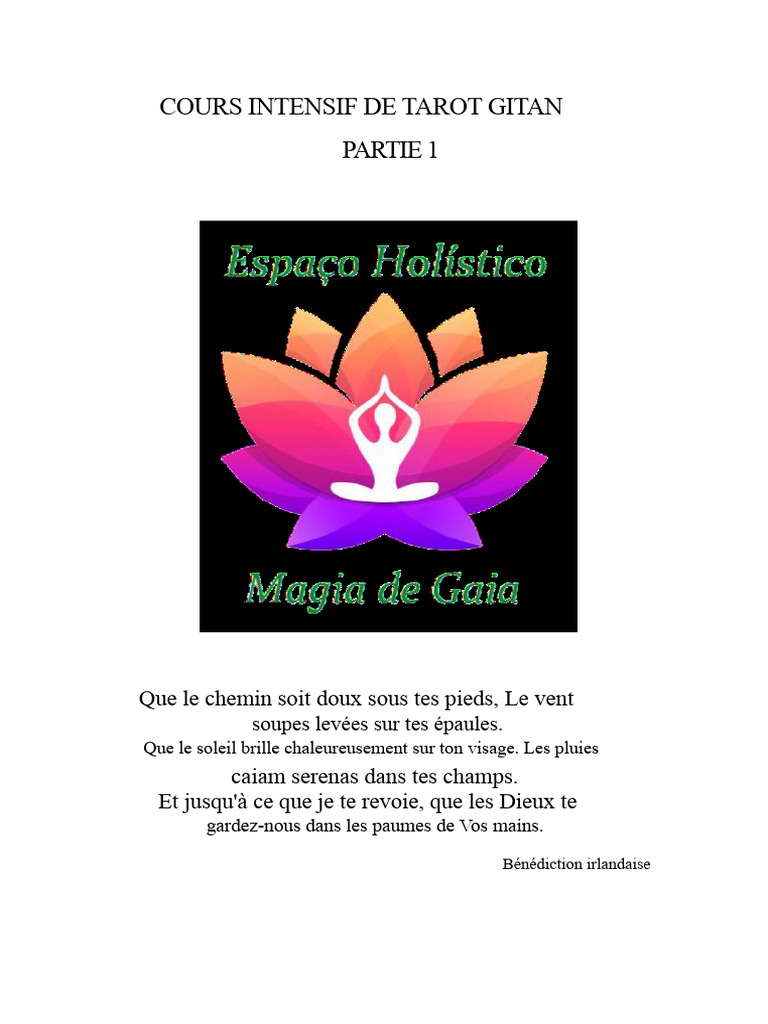 Cours de Tarot Gitan : Symbolisme et Interprétation | PDF