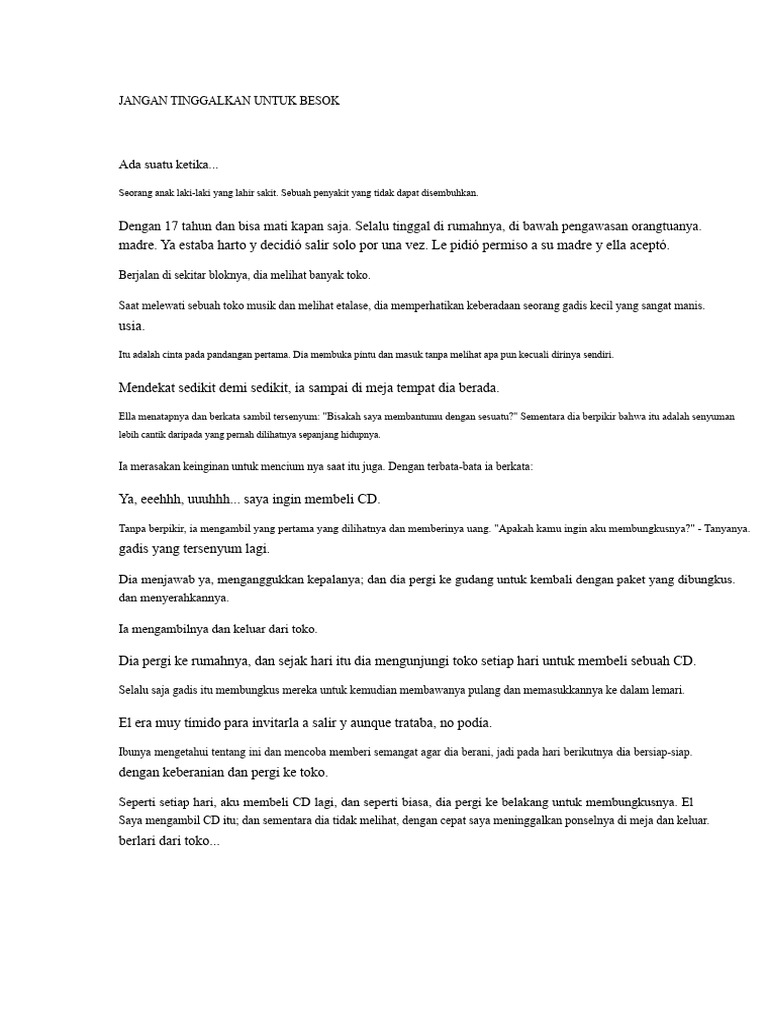 Jangan Tunda Sampai Besok | PDF