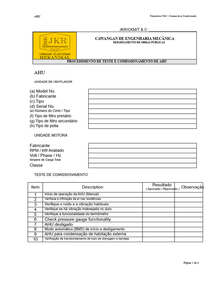 JKR-ACMV-AHU.pdf | PDF | Eletricidade | Engenharia Elétrica