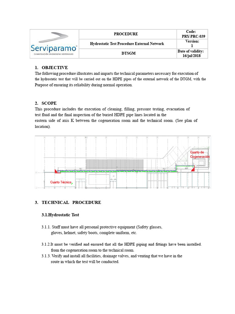 Hydrostatic Test Procedure For HDPE Pipe - DTGM Jun 10 | PDF | Leak ...