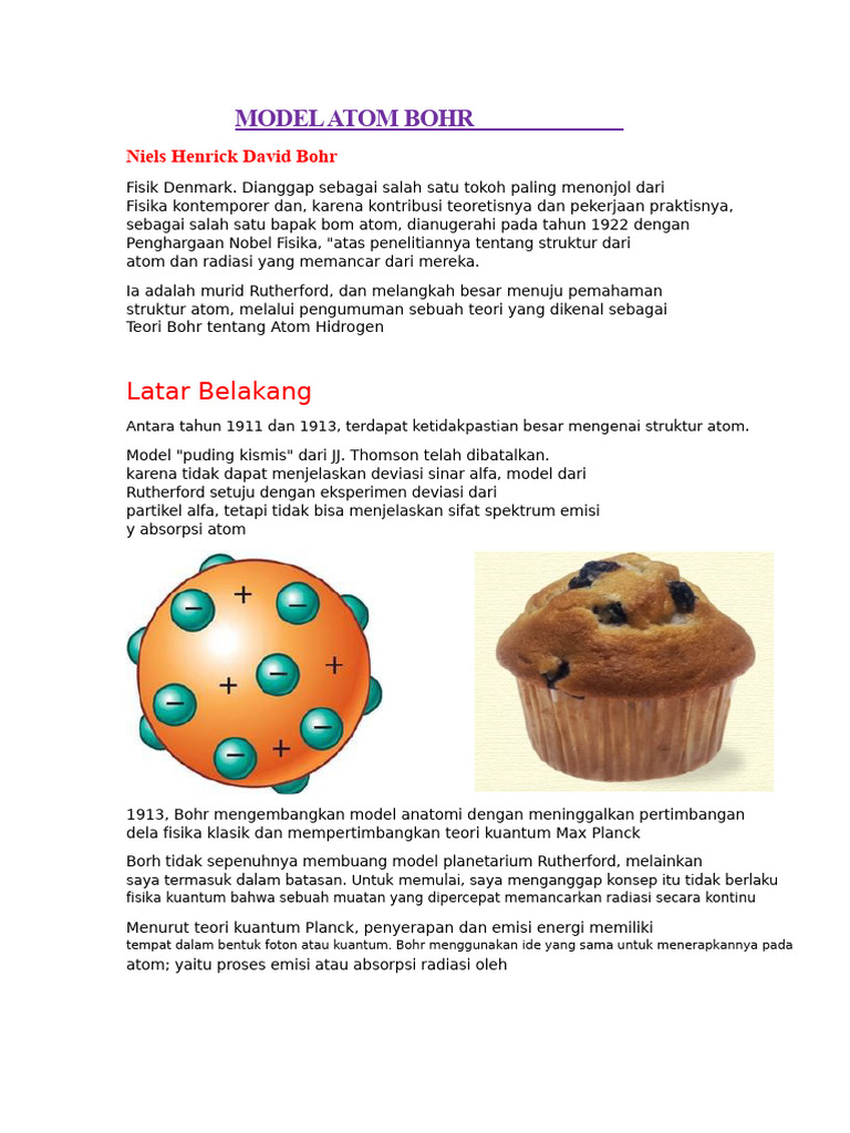 Model-Atom Bohr | PDF