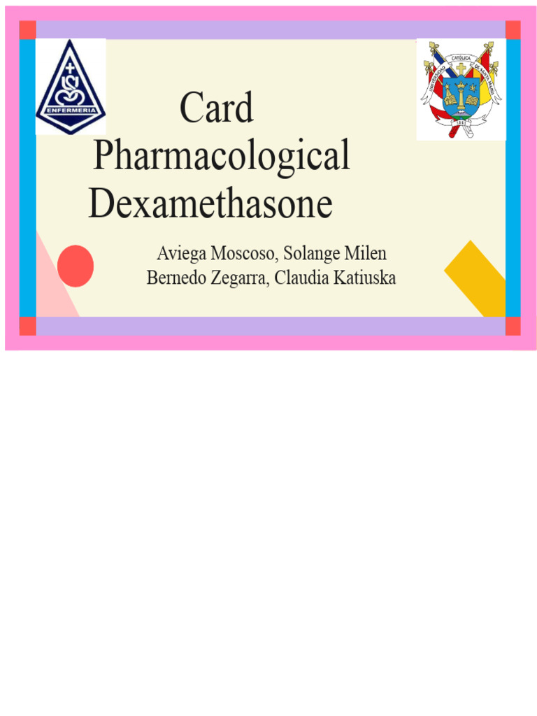 Dexamethasone Pharmacological Card | PDF | Medical Specialties ...