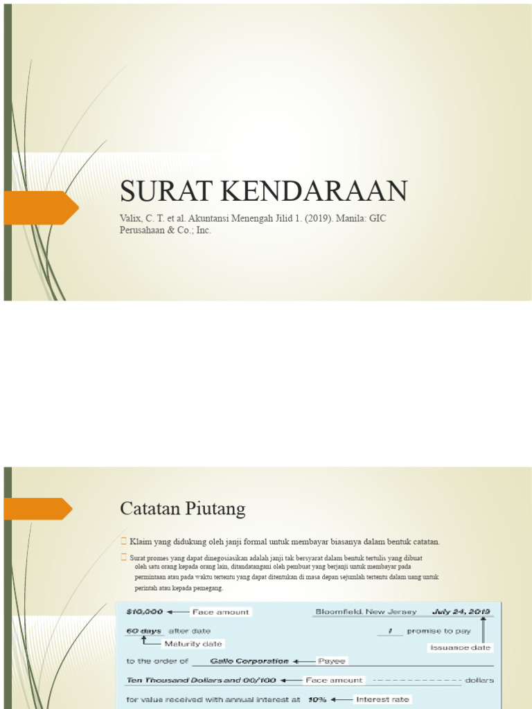 Panduan Lengkap Surat Kendaraan dan Piutang | PDF