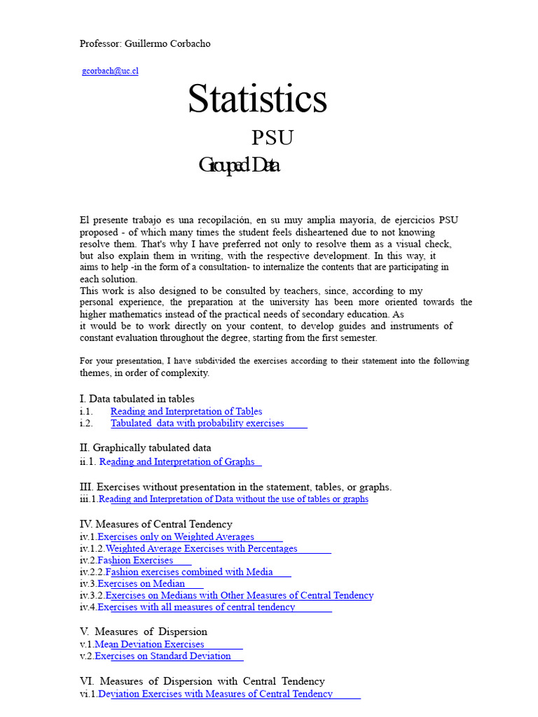 Statistics PSU Grouped Data | PDF | Voter Registration | Weighted Arithmetic Mean