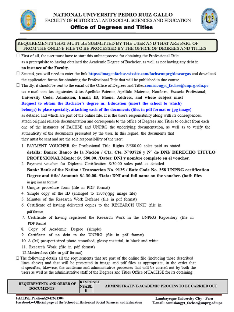REGULAR CAREER Requirements For Professional Degree VIRTUAL CORRECTED ...