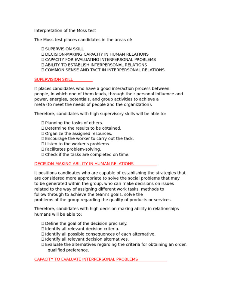 261039702-Interpretation of The Moss Test PDF | PDF | Decision Making ...