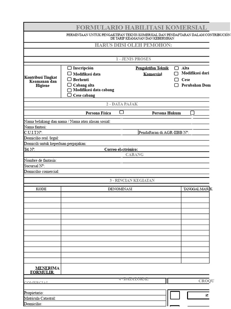 Formulir Unik Izin Usaha 08-05-19 | PDF