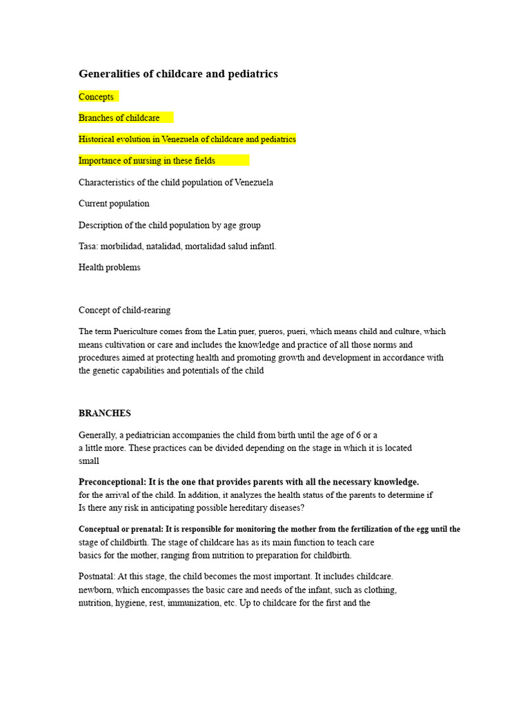 Childcare and Pediatrics Work. | PDF | Pediatrics | Child Care