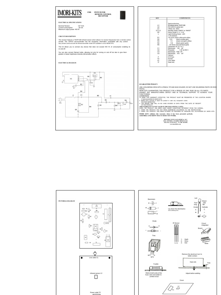 Remote Control Diagram | PDF | Remote Control | Infrared