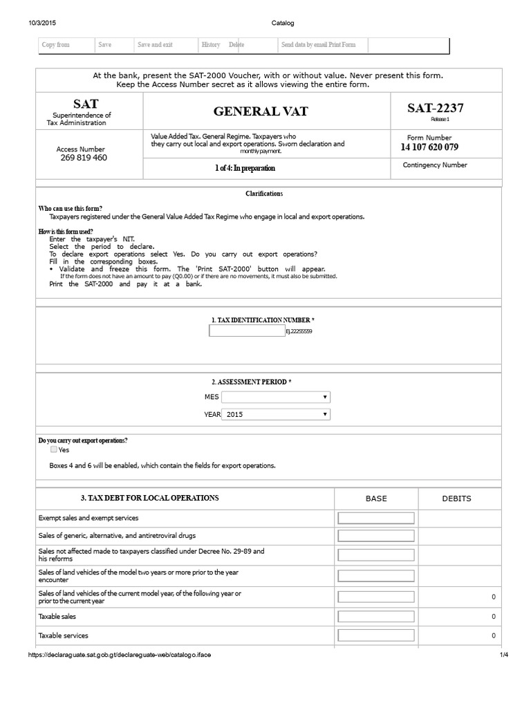 SAT 2232 GENERAL VAT FORM | PDF | Taxes | Value Added Tax