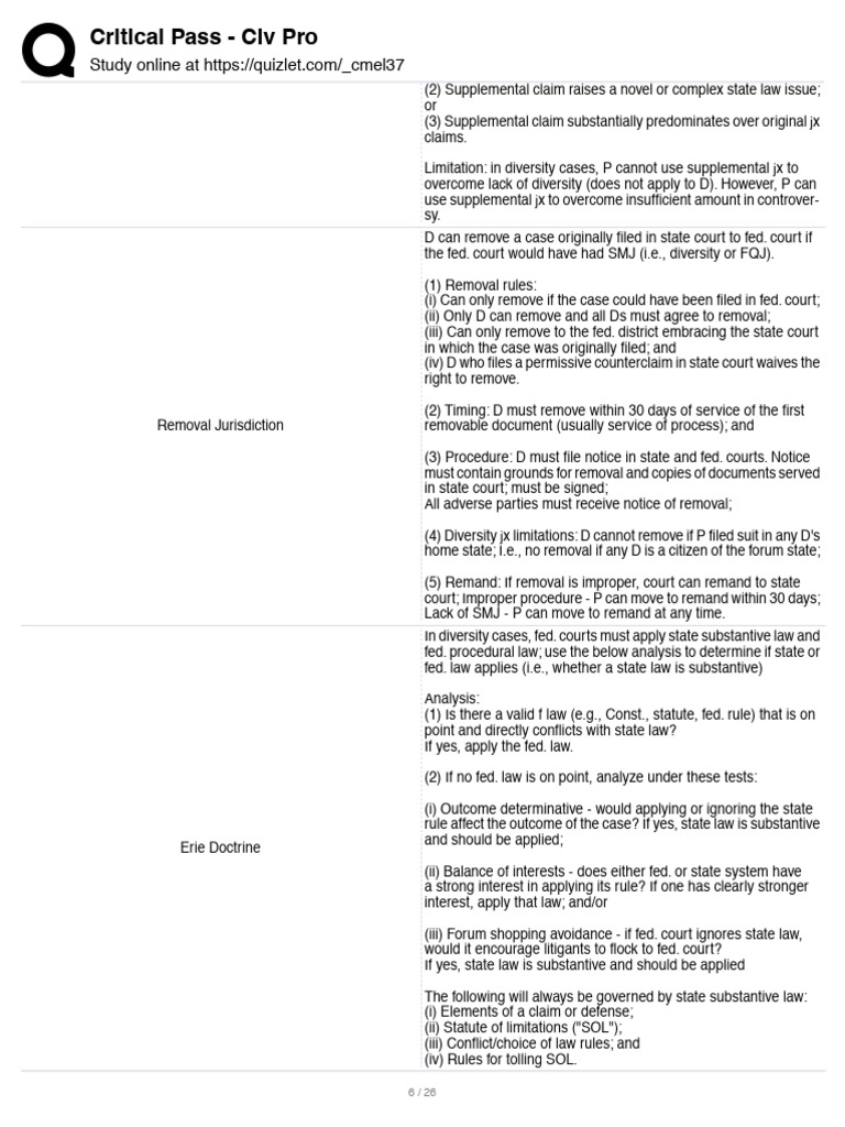 Critical Pass - Civ Pro 6 | PDF | Separation Of Powers | Public Law