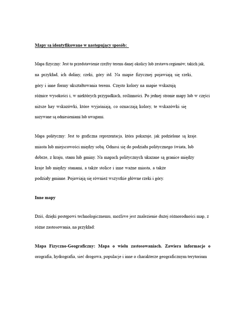 Identyfikacja Map I Elementów | PDF