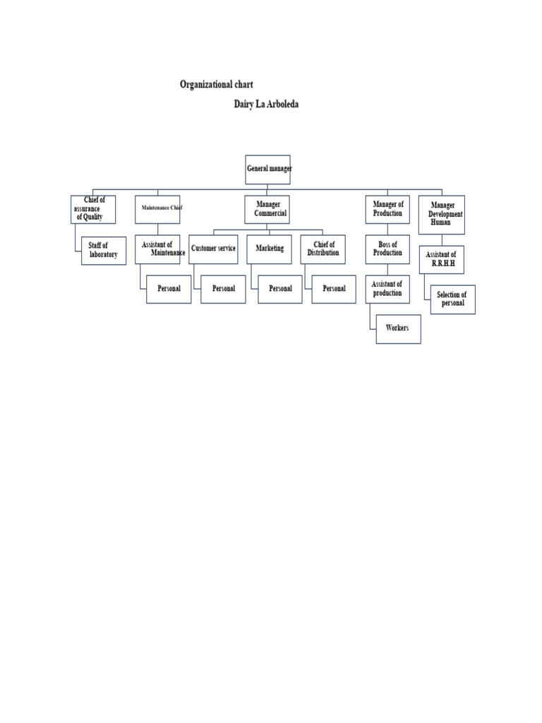 Dairy La Arboleda Org Chart | PDF