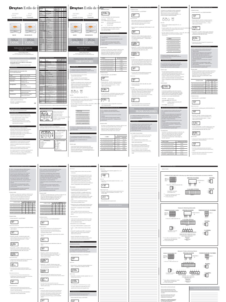 Manual del usuario del temporizador de estilo de vida Drayton para los ...