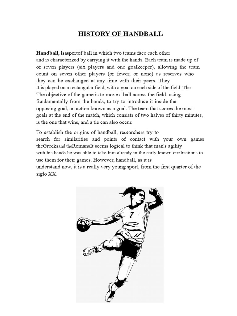 HISTORY OF HANDBALL.docx | PDF | Athletic Sports | Sports Rules And Regulations
