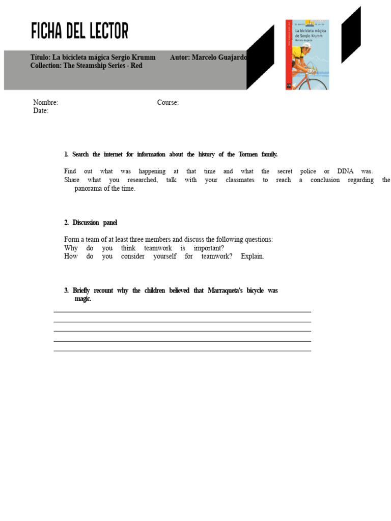 Reader's Card_The Magic Bicycle by Sergio Krumm (1) | PDF