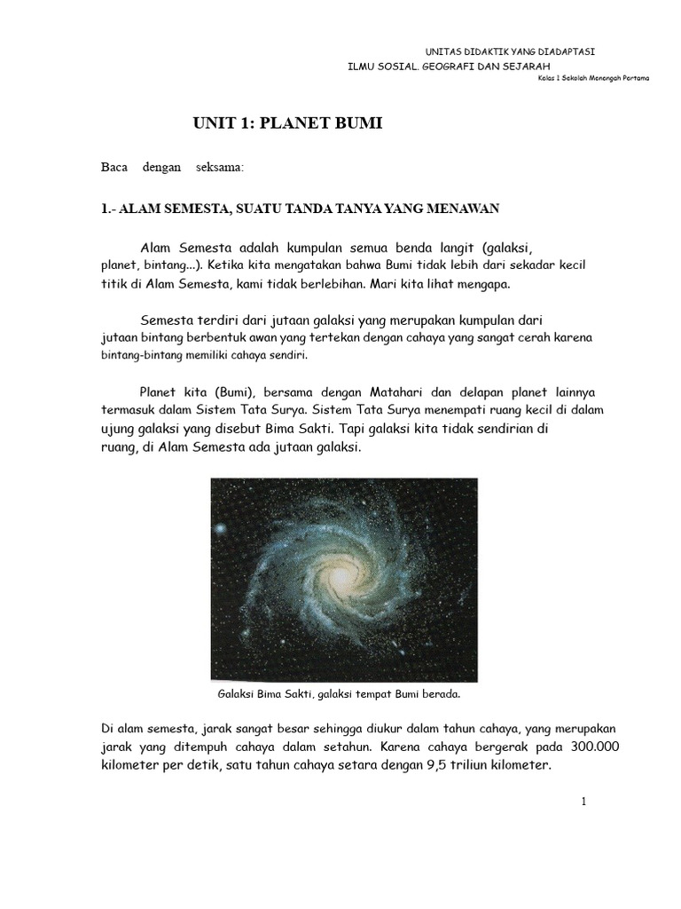 Planet Bumi dan Sistem Tata Surya | PDF