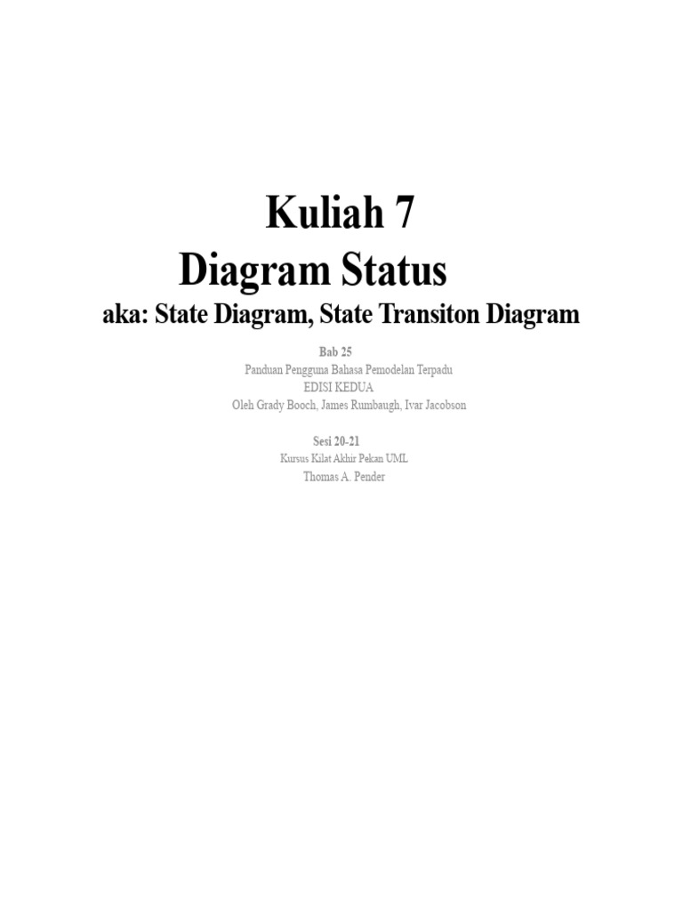 Diagram Status dalam Pemodelan UML | PDF