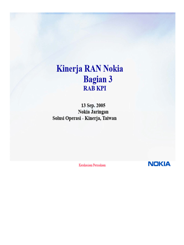 Nokia RAN KPI Bagian 2 RAB | PDF