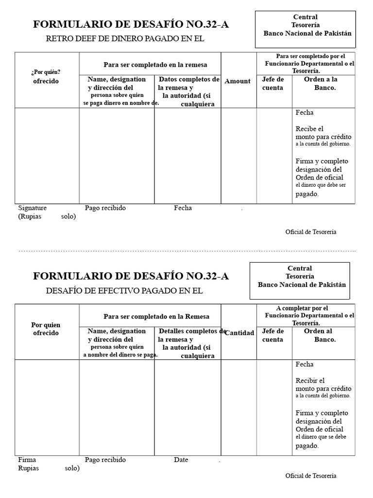 Formulario de Challan No.32 A | PDF | Industrias de servicio | Comercio