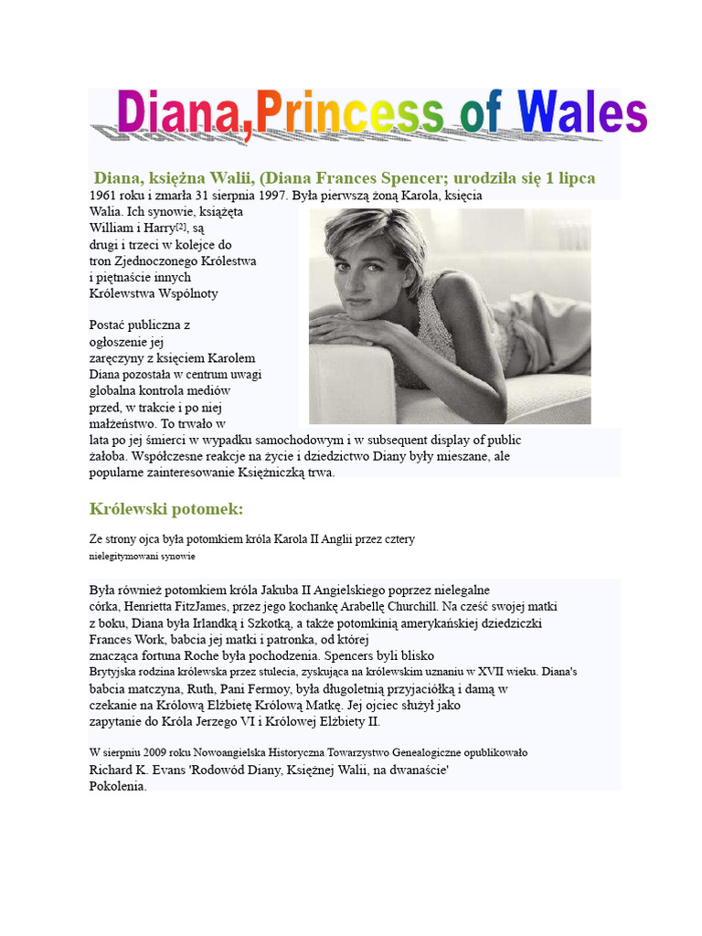 Księżna Diana | PDF