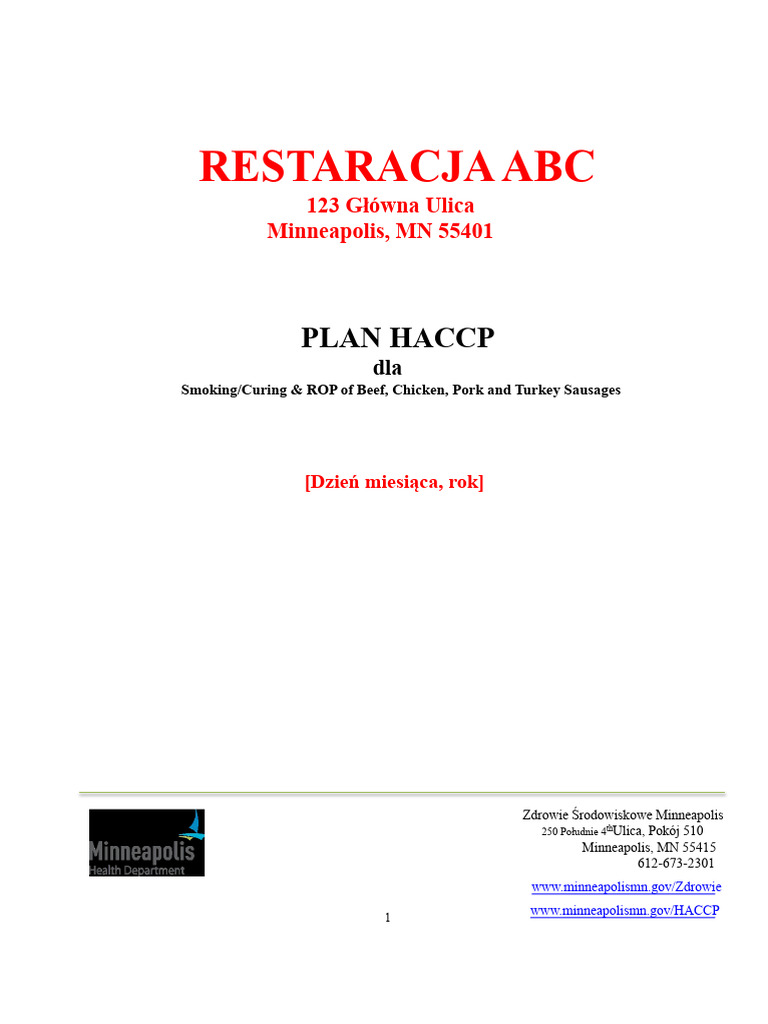 Plan HACCP | PDF