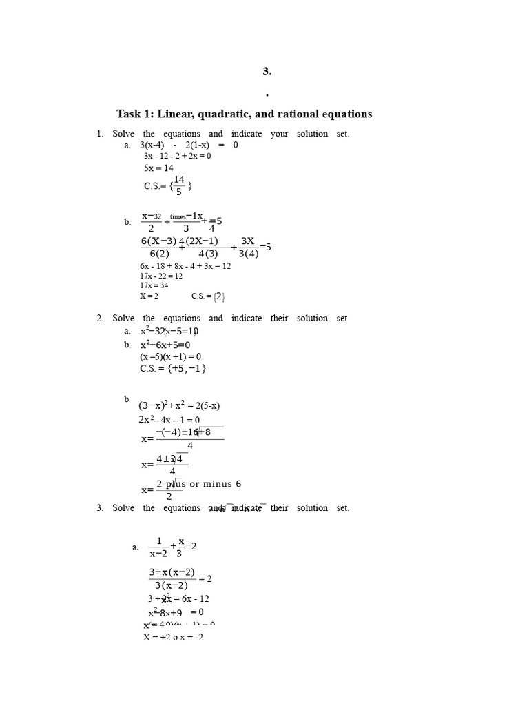 Mathematics For Business 1 | PDF | Equations | Quadratic Equation