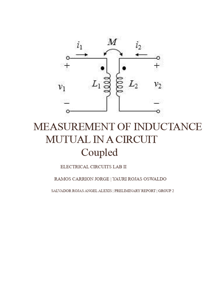 Measurement of Mutual Inductance in A Coupled Circuit | PDF | Inductor ...